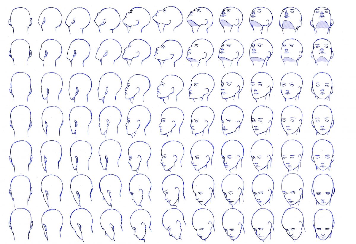 Les différents angles de vue du visage – Manga-designer.com